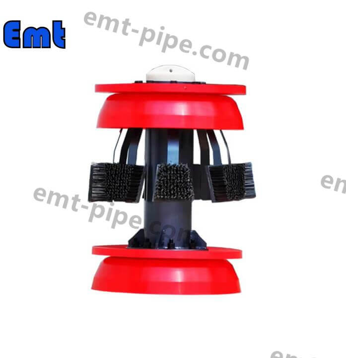 2 Cups Pig With Spring Steel Brush - Emt Pipe Cleaning Pig